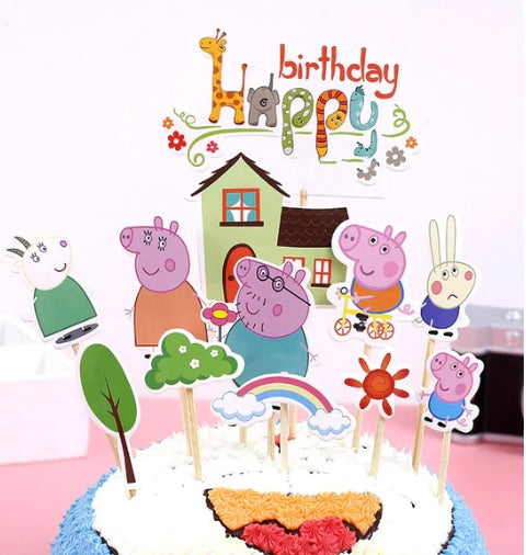 Pinky Pig cake topper – Perfectpartiesnz